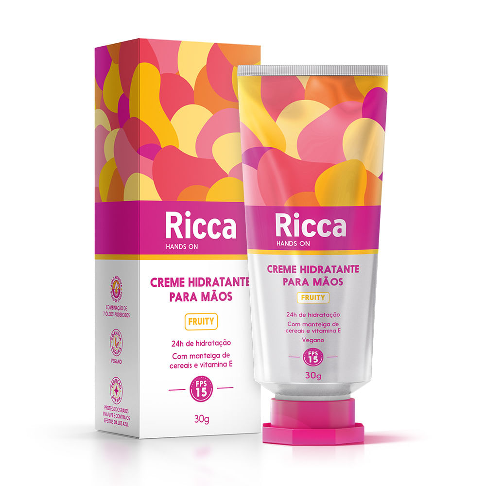 Creme Hidratante Para Mãos FPS15 Fruity Ricca - Ricca