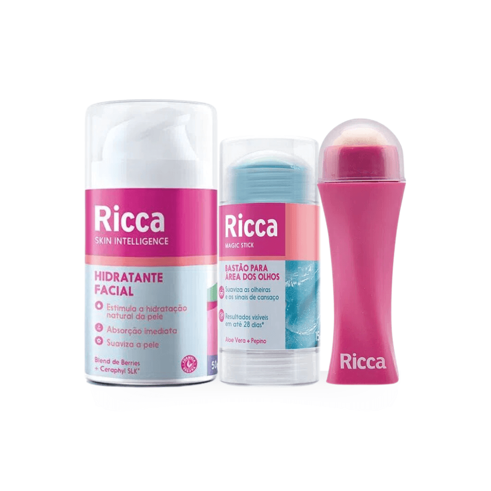 Kit Ritual De Hidratação Facial Ricca, RIC0105 - Ricca