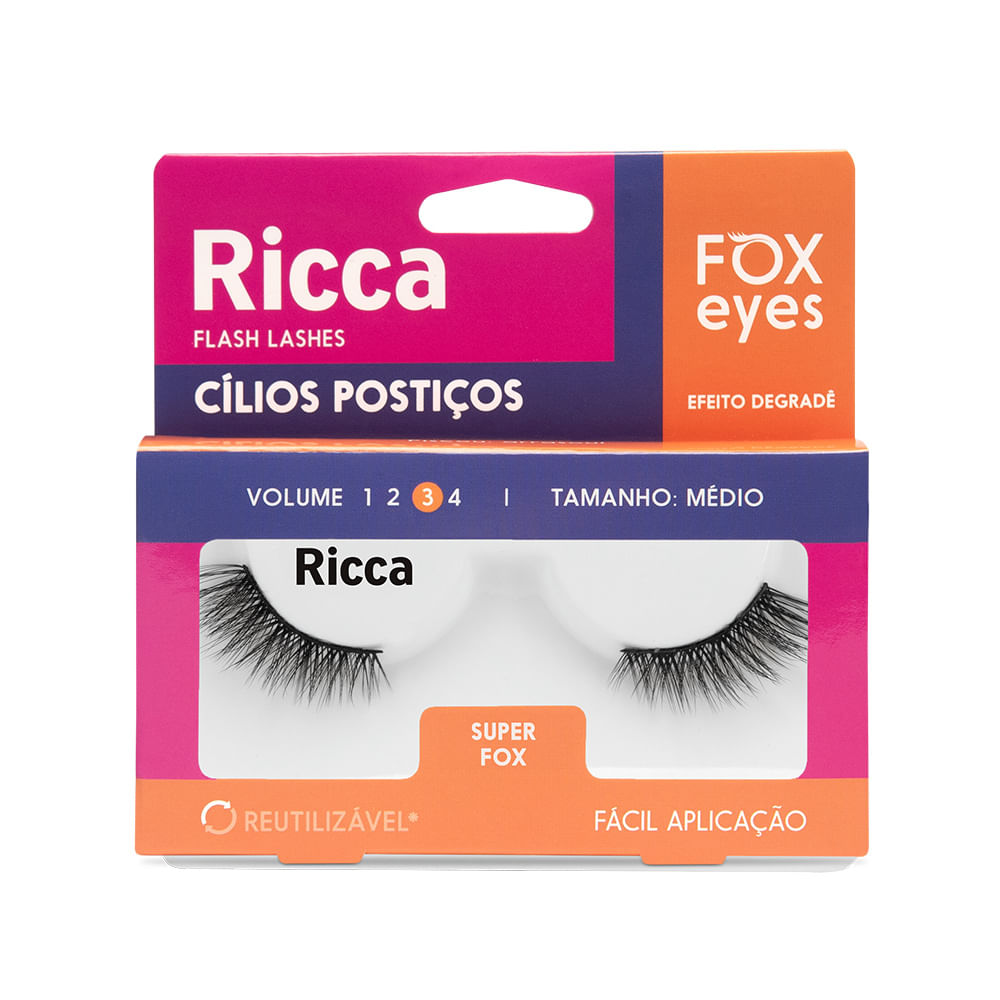 Cílios Ricca Fox Eyes Super Fox - Ricca