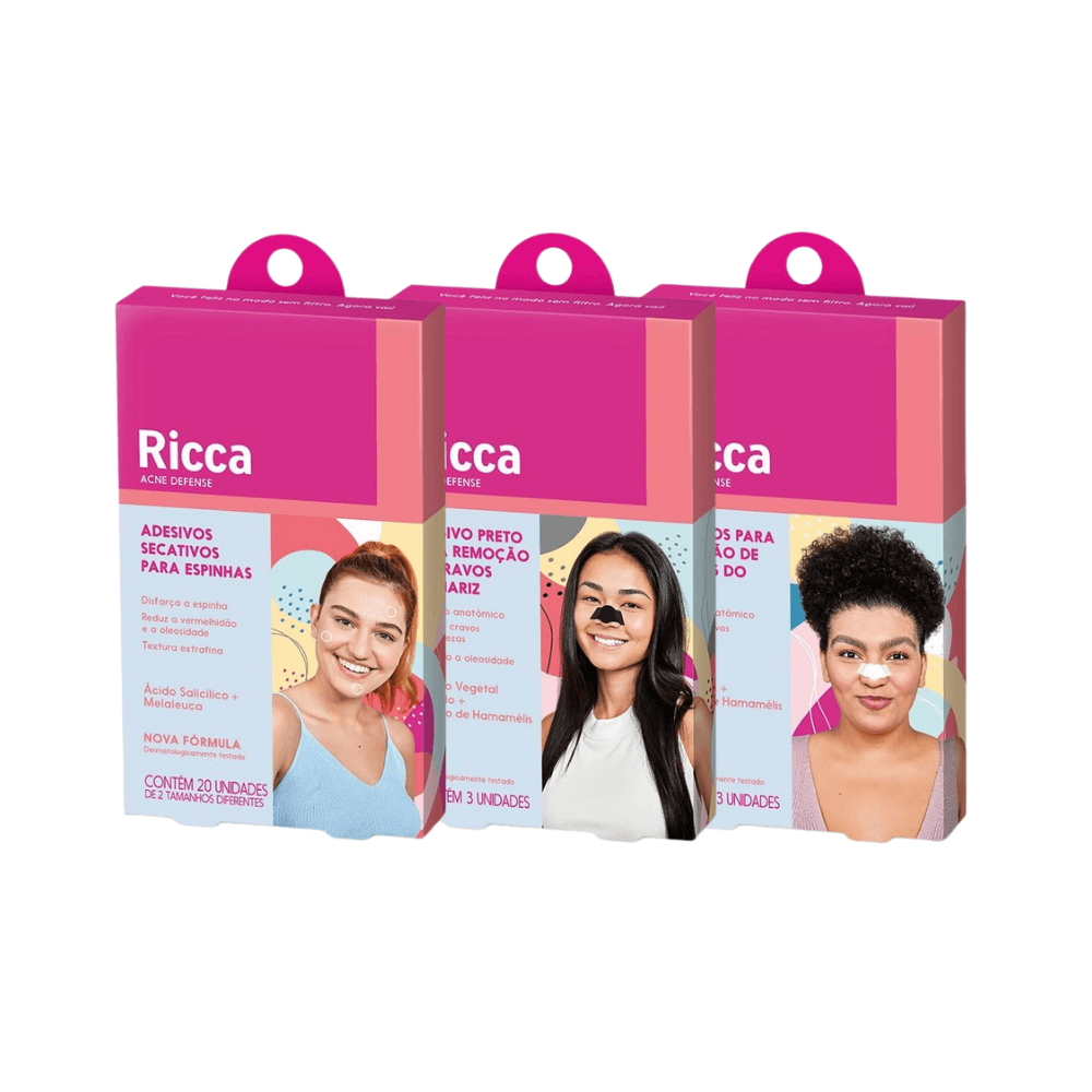 Kit Trio combate de Cravos e Espinhas Ricca - Ricca